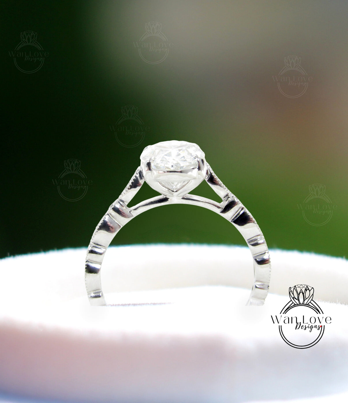 Princess Engagement Ring - Wan Love Designs 14k Gold